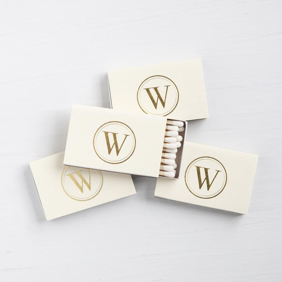 Modern Monogram Custom Matches - Foxblossom Co.